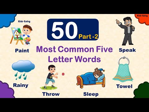 Five Letter Words in English Part 2 | Pre School Learning | Most Common Five Letter Words