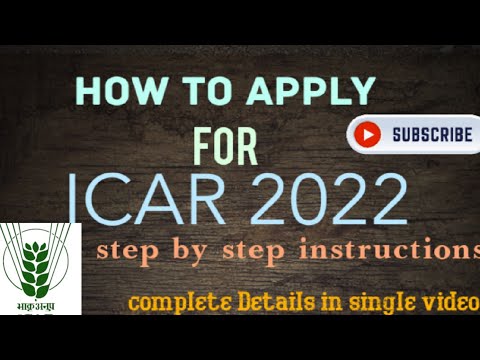 How to Fill ICAR 2022 Application Form | Step by step guidance| ICAR 2022