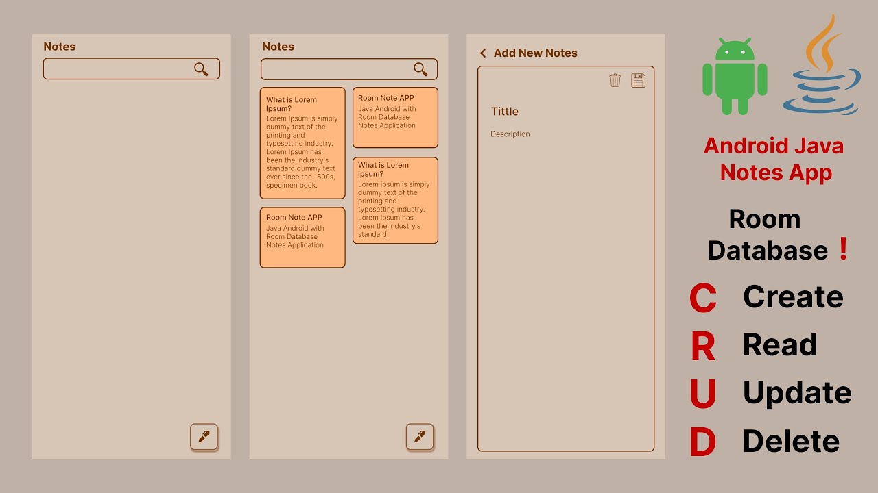 Create a Notes App in Java with Room Database: CRUD Operations