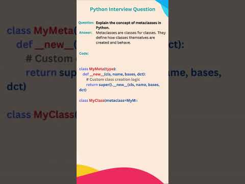 Explain the concept of metaclasses in Python.