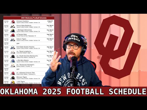 OKLAHOMA SOONERS 2025 COLLEGE FOOTBALL SCHEDULE PREVIEW