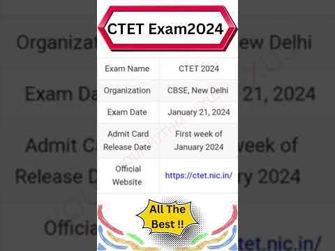 When is ctet exam 2024 | CTET Exam Timetable 2024 | CTET admit card | CTET latest updates #ctet2024