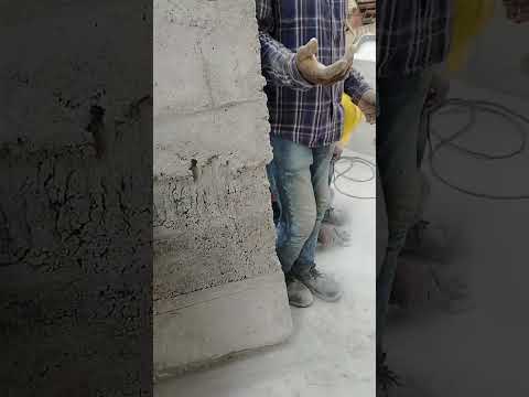 before pu coating some point rectify and amazing buffing construction joint cutting and packing work