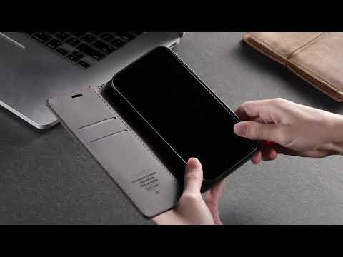 CaseMe Retro Leather Flip Wallet Case with Card Slot and Stand