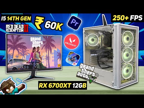 60,000-/RS INTEL 14th GEN PC Build ⚡With RX 6700XT 12GB GPU! 🔥 Best For Gaming & Editing 🤯