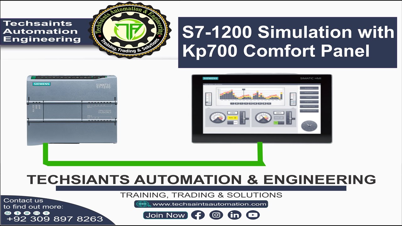 Siemens PLC Communication with KP700 comfort Panel | PLC HMI SCADA Training | TAE