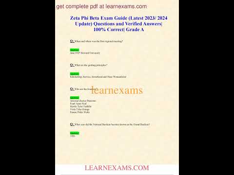 ZETA PHI BETA EXAM GUIDE LATEST 2025 UPDATE QUESTIONS AND VERIFIED ANSWERS 100 CORRECT GRADE A 1