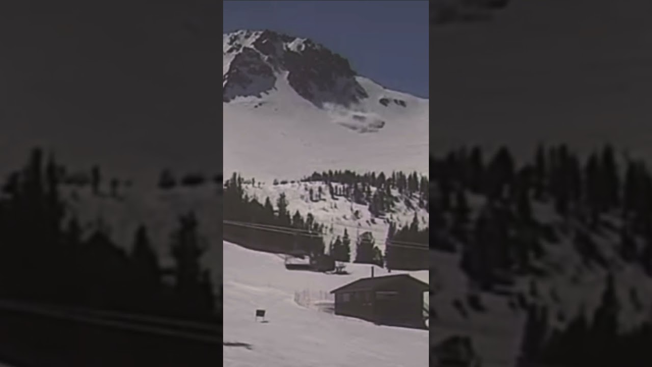 Avalanche caught on live Cam at mammoth mountain 3/25/2025 #mammothmountain #avalanche