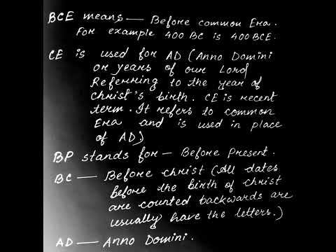 what is the meaning of AD, BC, CE & BCE ? || important for students || #shorts