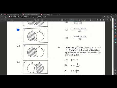 CSEC Mathematics January 2019-2020 Paper 1 Solutions