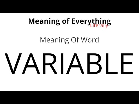 Meaning of Word - Variable Meaning