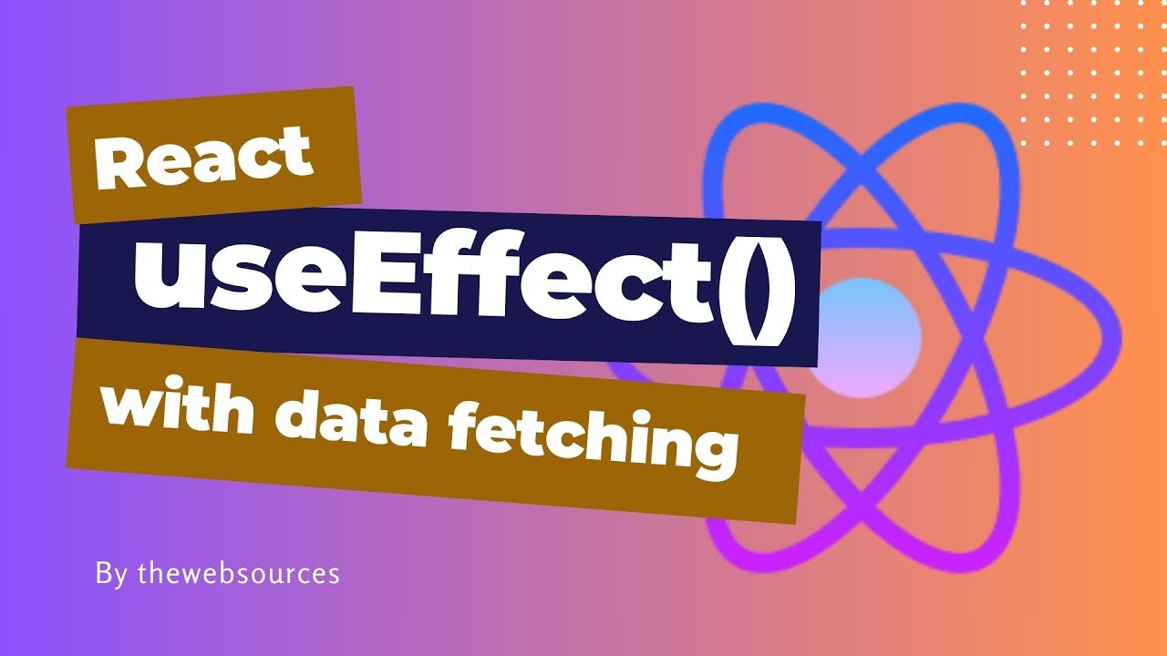 How to use useEffect for data fetching | React Hook
