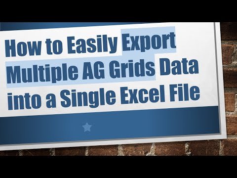How to Easily Export Multiple AG Grids Data into a Single Excel File