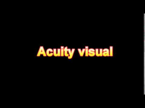 what is the Definition Of Acuity visual (Medical Dictionary Online)