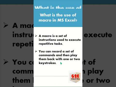 what is macros and usage & benefits of macros? #gaintoearn
