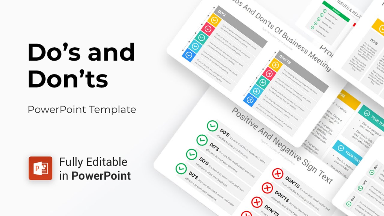 Do's and Don'ts PowerPoint Template l Google Slides, Keynote