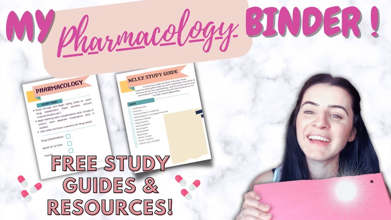NCLEX PHARMACOLOGY STUDY GUIDE | Free Study Guides!! | How I Studied Pharmacology For The NCLEX Exam
