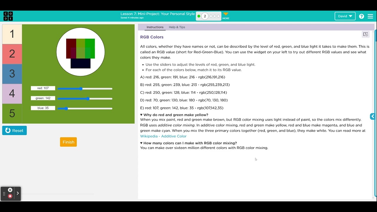 Unit 2: Lesson 7 - Mini-Project: Your Personal Style | Web Development ('22-'23) - Code.org