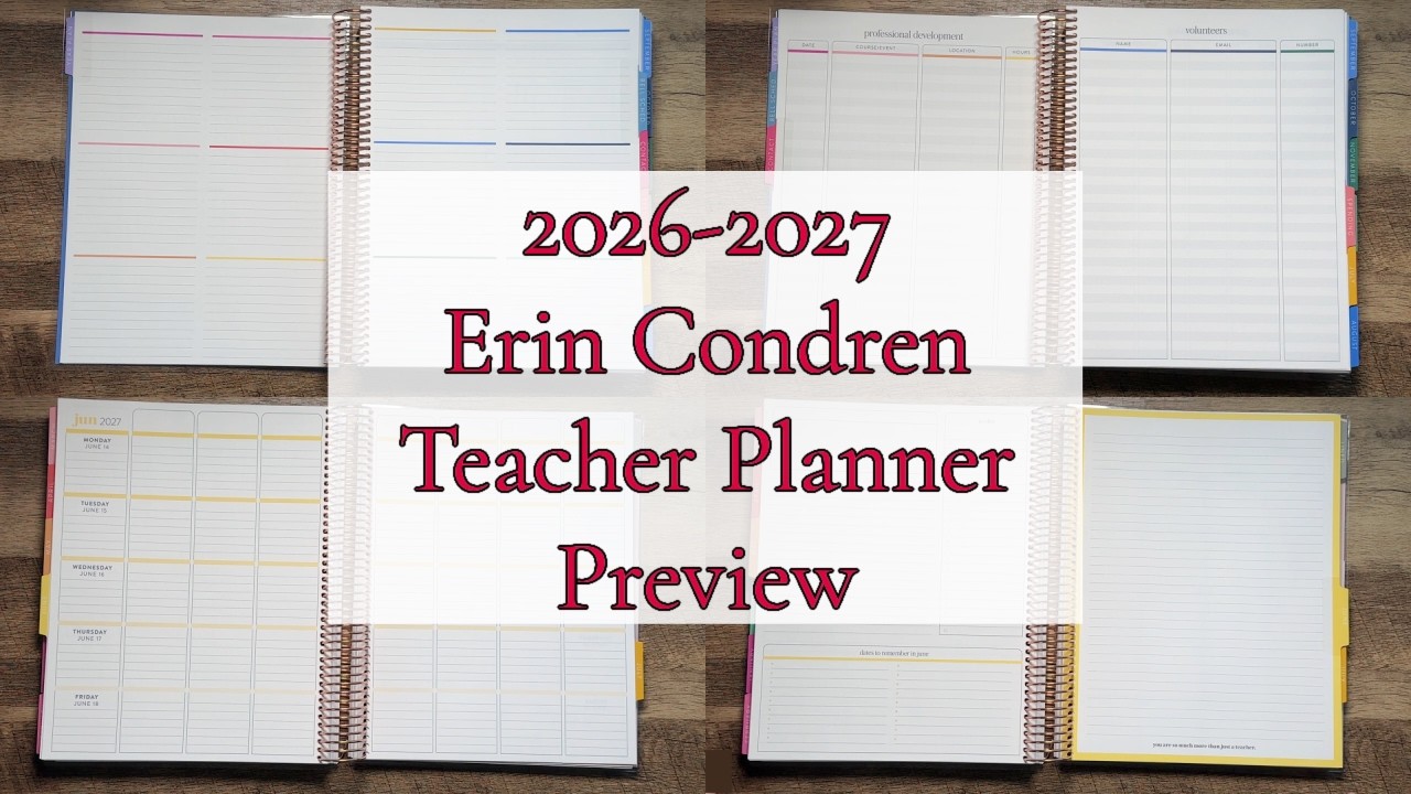 First Look at the NEW Erin Condren Teacher Planner | 2026-2027