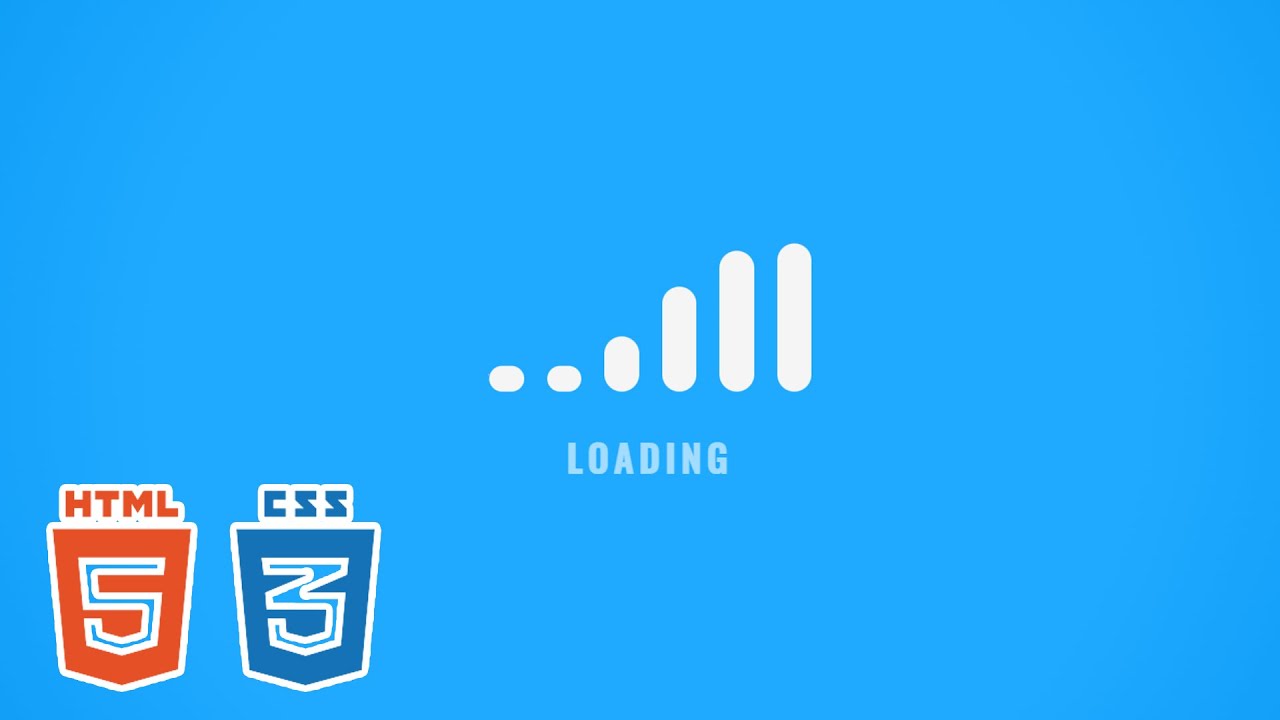 Vertical loading bars animation using HTML and CSS