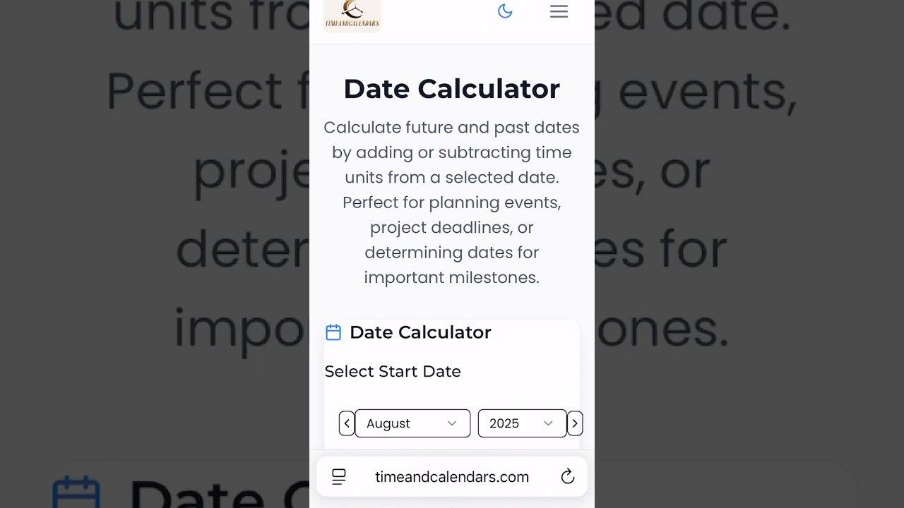 How to Calculate Future and Past Dates