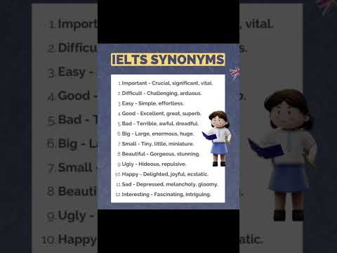 Synonyms Vocabulary Words For IELTS & PTE#english #ielts #viralvideo #shortvideo
