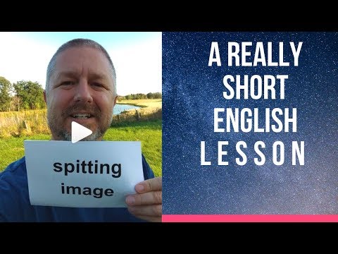 Meaning of SPITTING IMAGE - A Really Short English Lesson with Subtitles