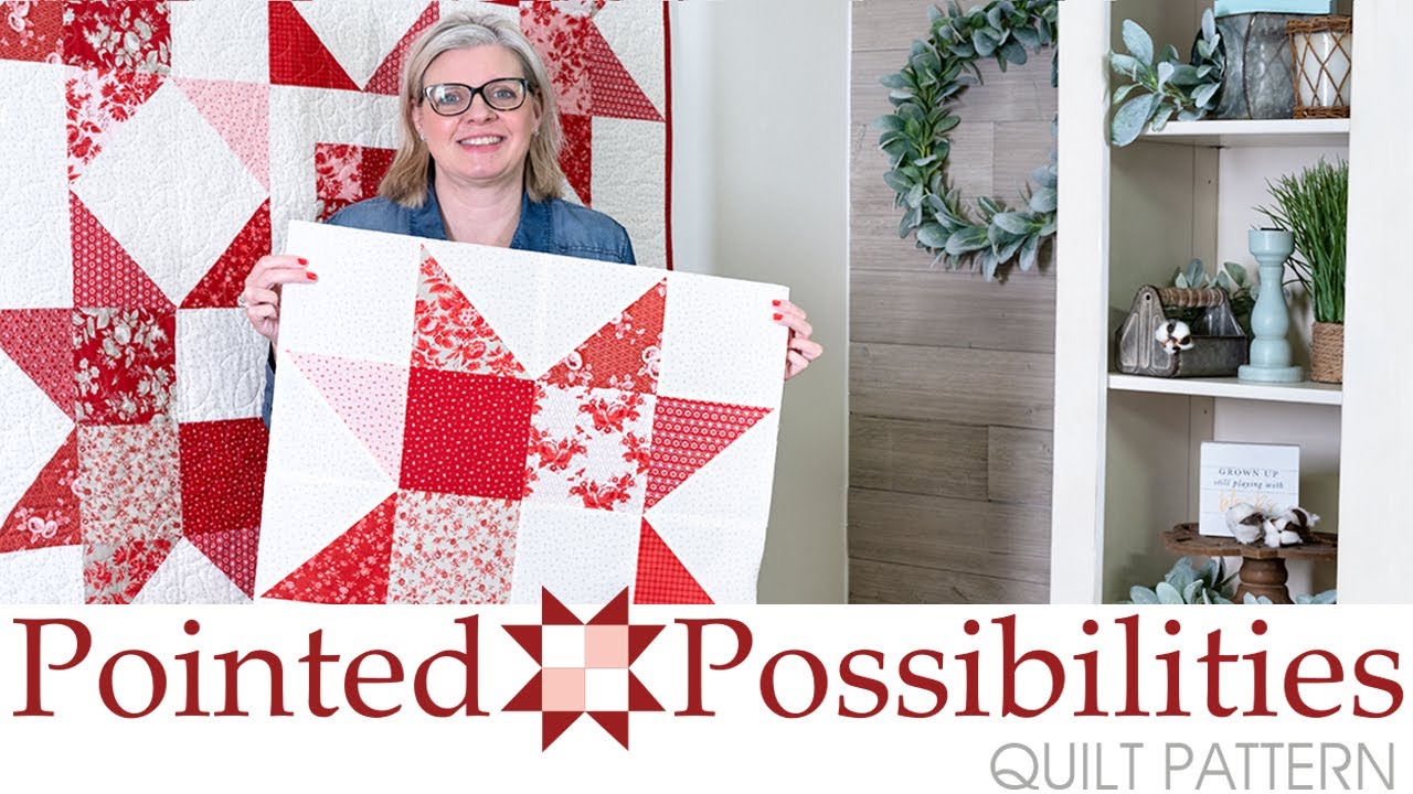 FREE Quilt Pattern! Make a Half Square Triangle Patchwork Quilt in 6 sizes!