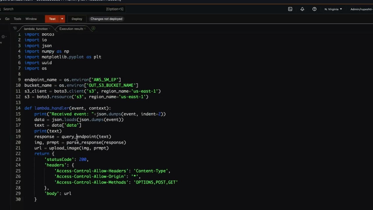 Writing Python Code in AWS Lambda to Fetch Image | Full Stack Generative AI | Video 9