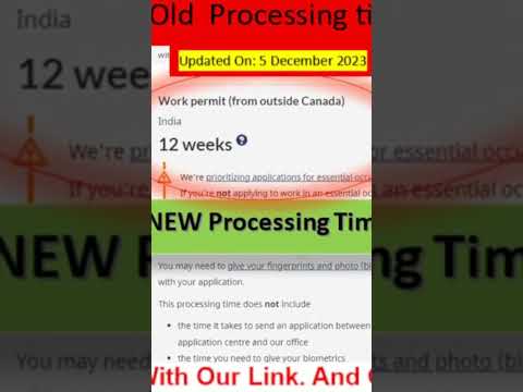 Open Work Permit Processing time #workpermitvisaprocessingtime #processingtime