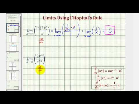 Ex: Use L’Hopital’s Rule to Determine a Limit Approaching Infinity ...