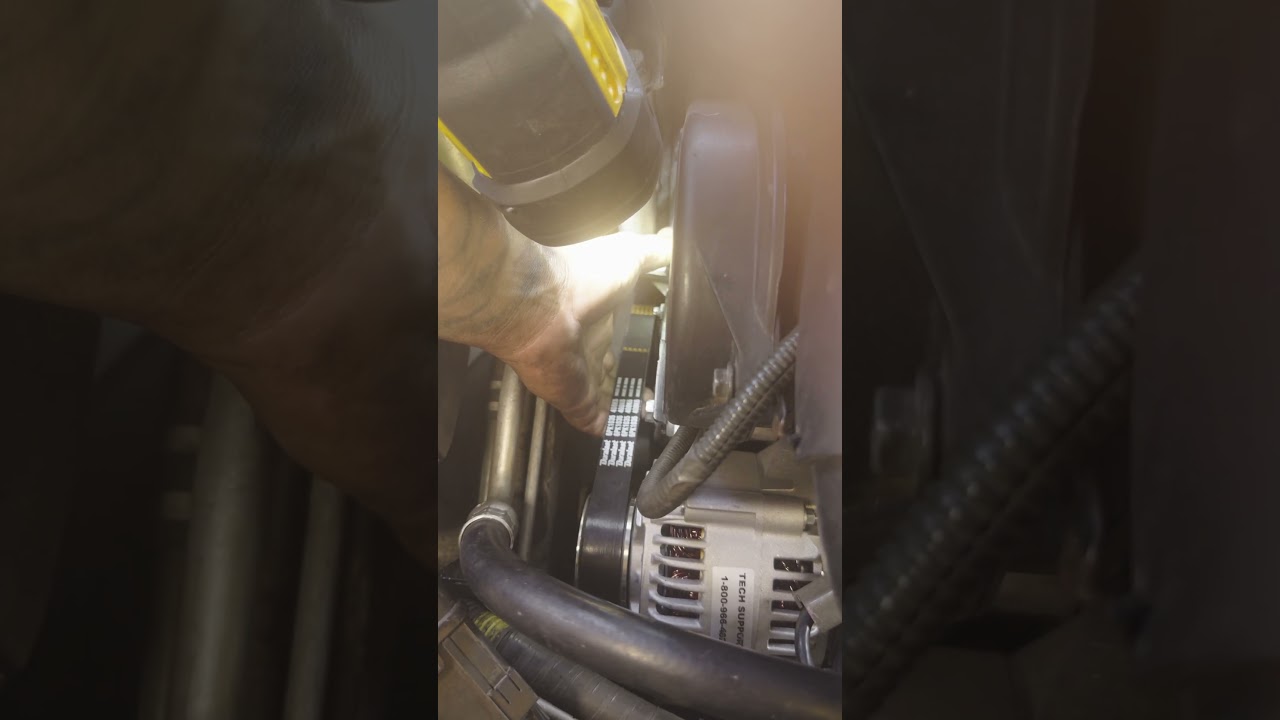 How tight should a #alternator belt be? #automobile #mechanic #diy #beginners #tips #hack #mechanic