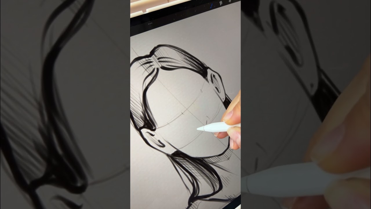 Tips how to draw portrait on ipad #kagalovska #art_inside #howtodraw #digitalart #ipadart