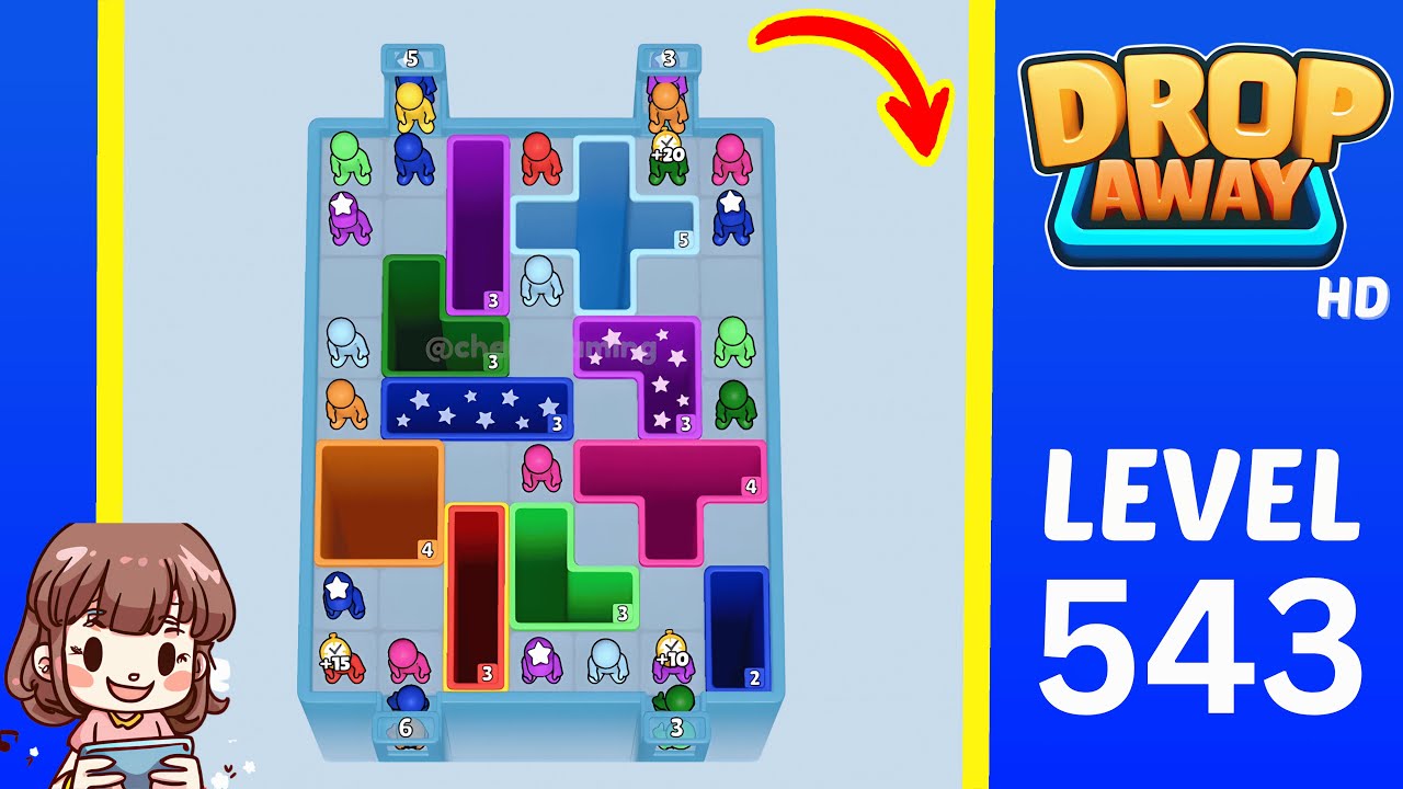 Drop Away Level 543 Solution Walkthrough
