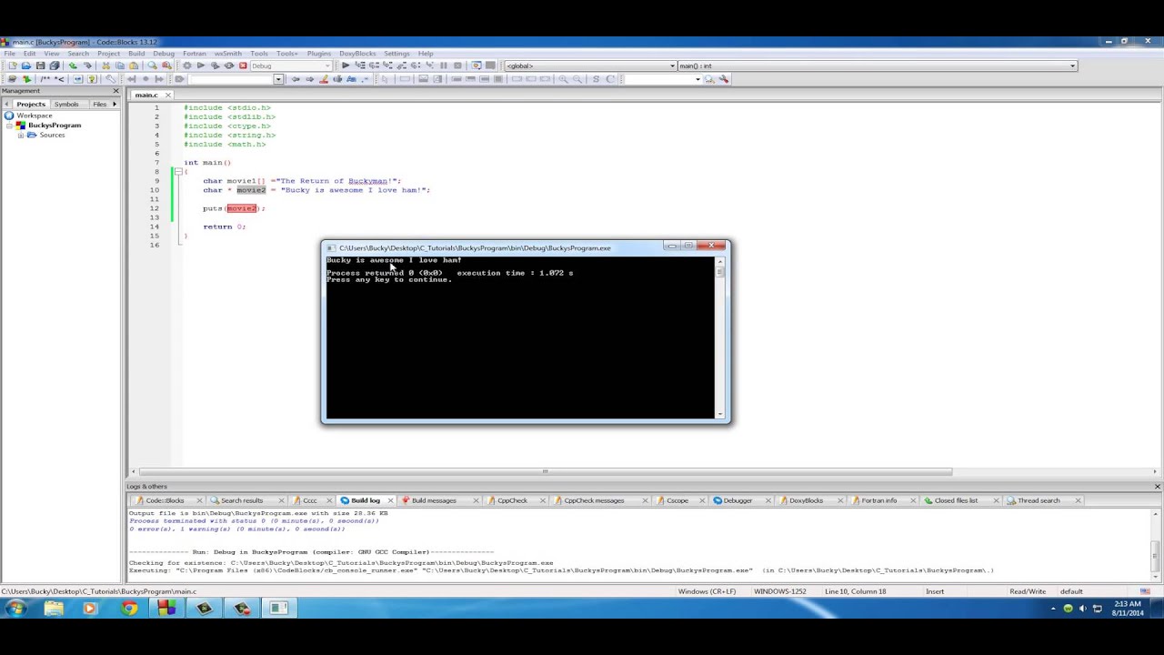 UNBELIEVABLE!!     C Programming Tutorial - 45 - Strings and Pointers Amazing!!! - HD