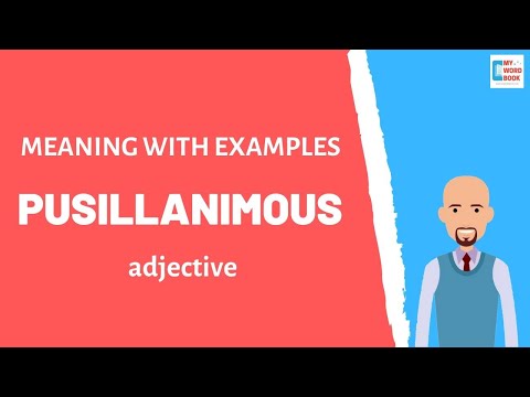 Pusillanimous | Meaning with examples | My Word Book