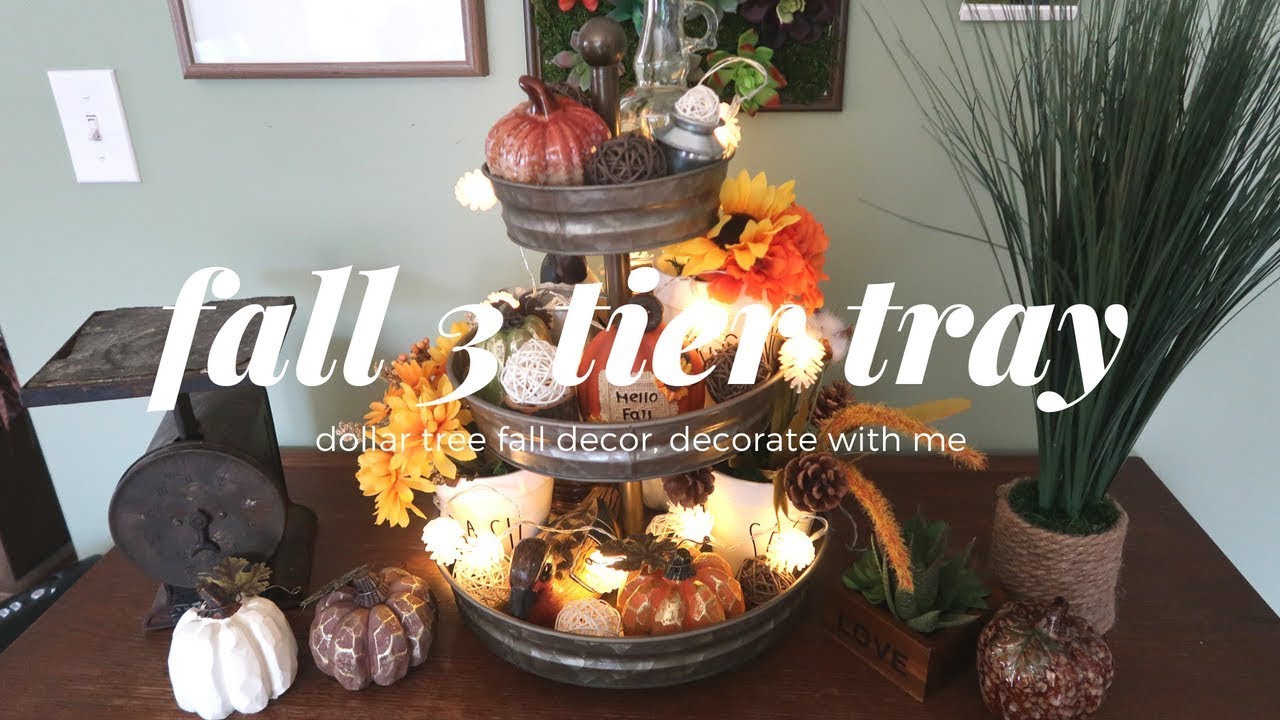 FARMHOUSE DECOR |  HOBBY LOBBY 3 TIER TRAY | DOLLAR TREE DECOR | DECORATE WITH ME