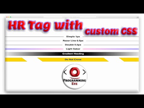HR Tag with custom CSS | #ProgrammingEye