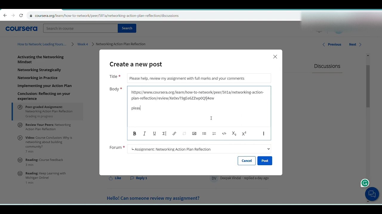 Coursera Peer Graded Assignment I Coursera assignment shareable link