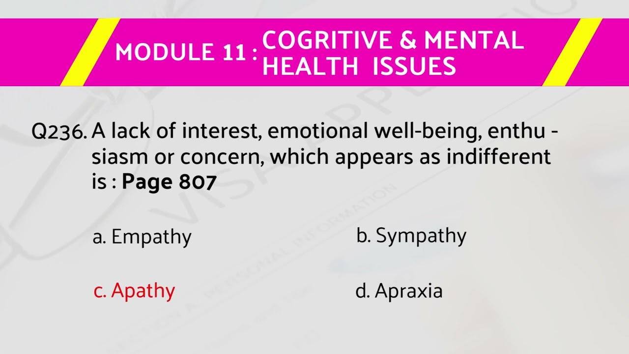 PSW  Exam Review (Q&A) Module11