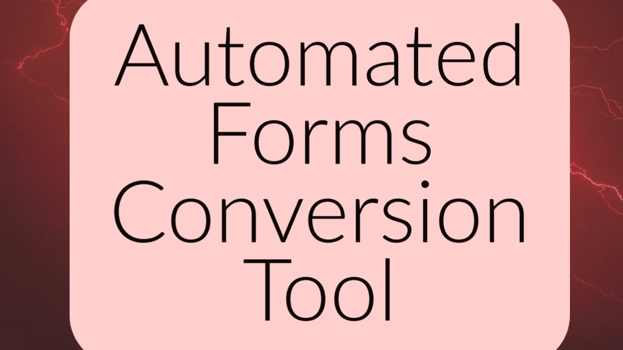 AEM Forms - Automated Forms Conversion Tool