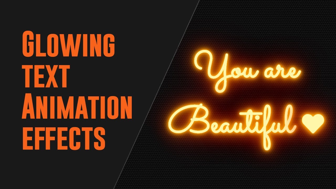 Glowing Text Animation Effects - Pure CSS