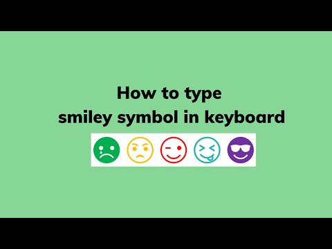 How to type smiley symbol in keyboard