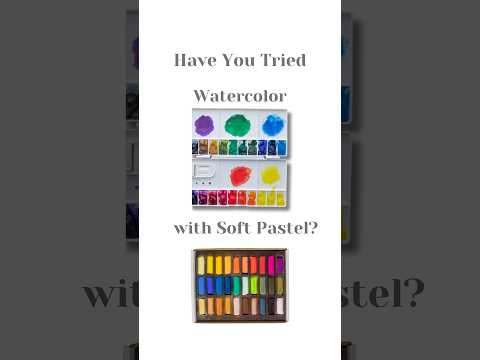 The magical effects of watercolor with soft pastel! New free tutorial attached!