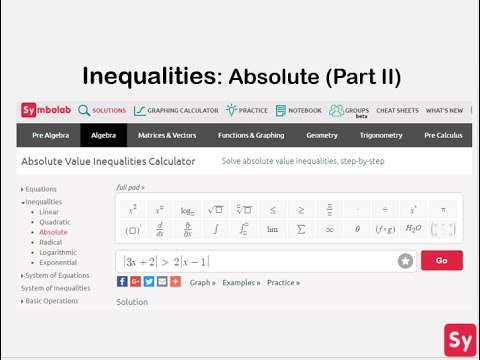 Inequalities: Absolute (Part II)