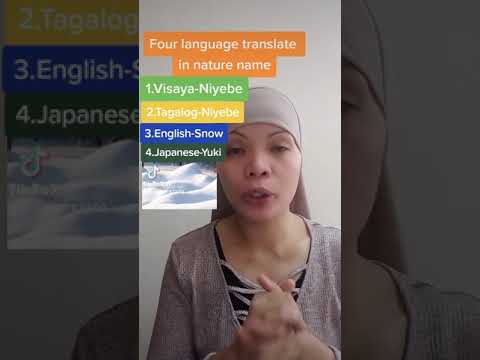 nature name in four language translate in visaya,tagalog,english and japanese basic word🥰