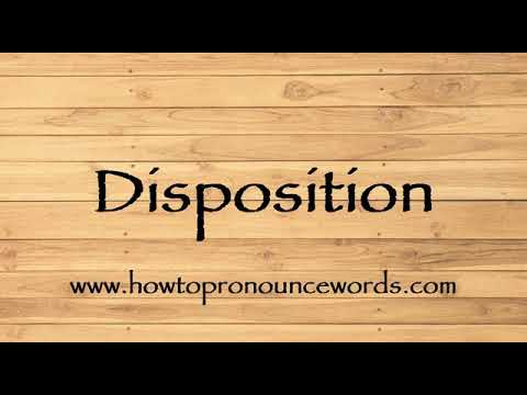 How To Pronounce Disposition ? How To say Disposition New Video
