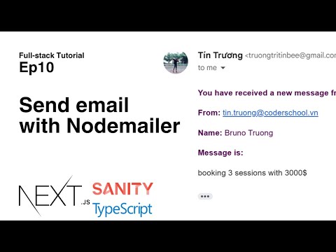 Full Stack Next JS & Sanity - Send email with Nodemailer