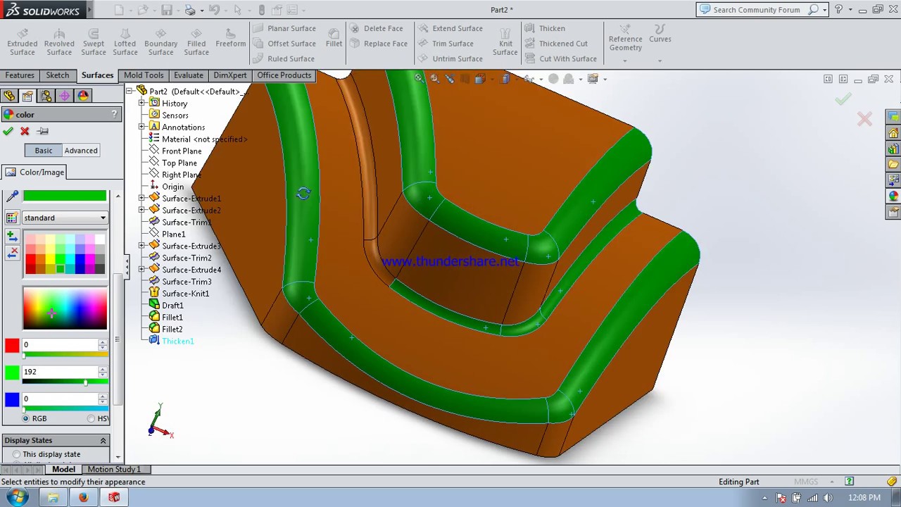 Solidworks Surfacing Tutorial ! Automotive Plastic Part Design