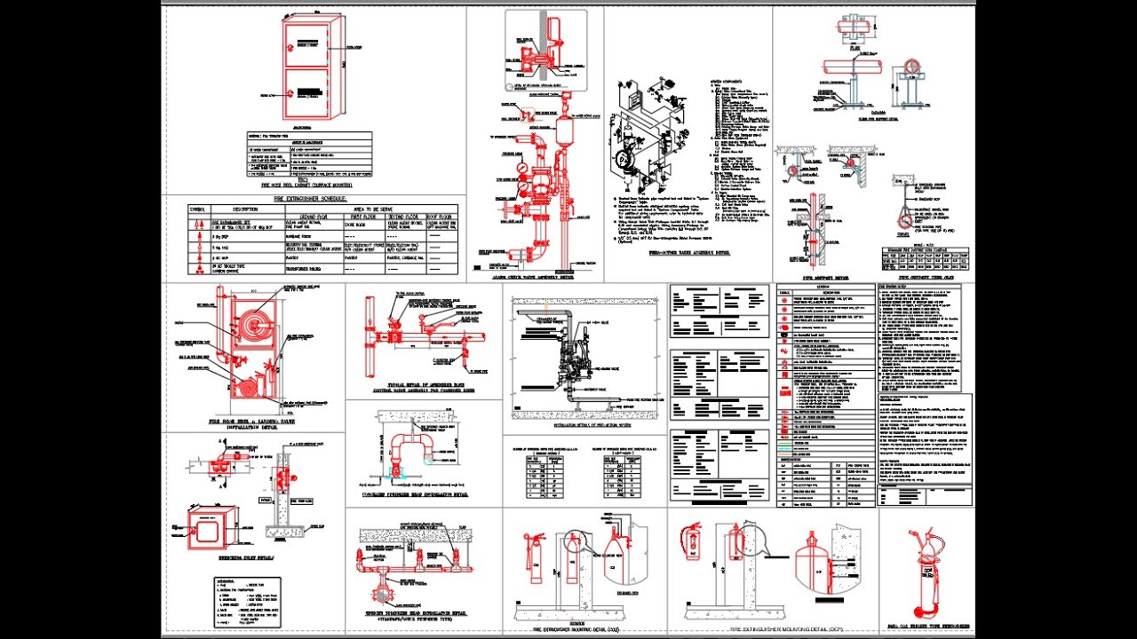 Fire Fighting Pipe System In AutoCAD With Dynamic Blocks!